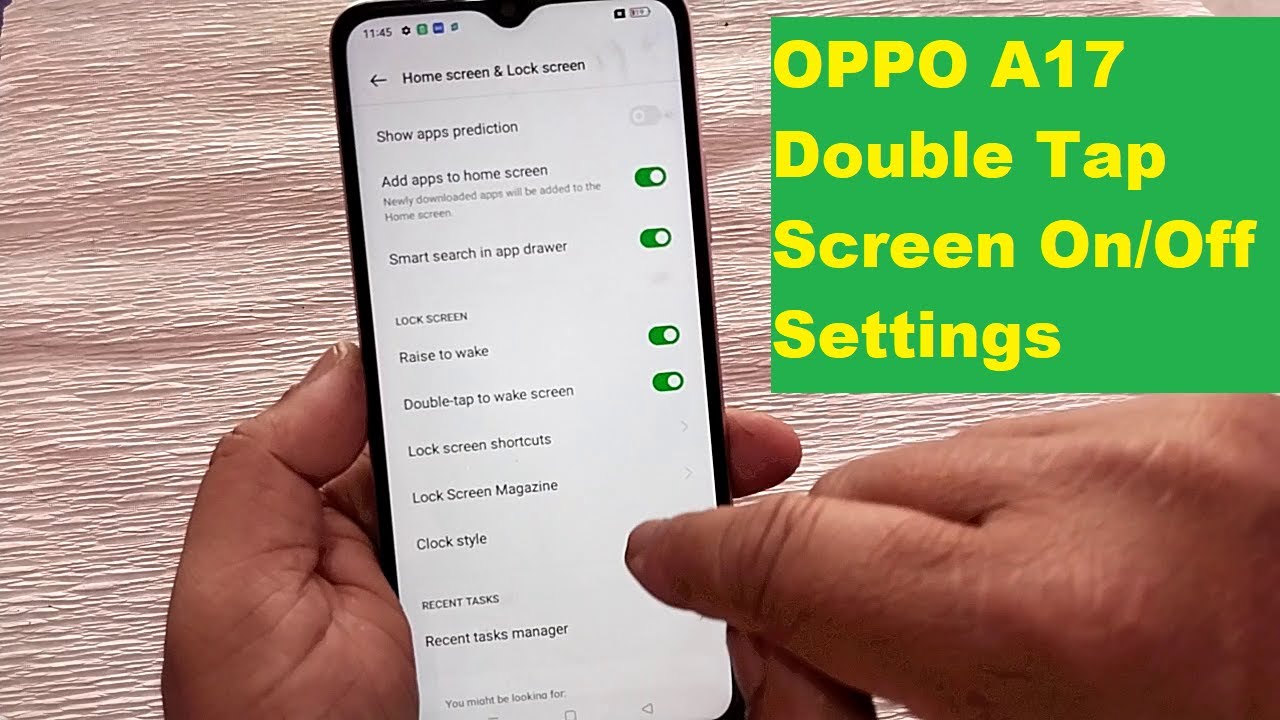 OPPO A17 Double Tap Screen On/Off Settings Active Solution ! - YouTube