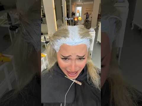 From 👵🏼 grey to platinum barbie blonde 🧝🏼‍♀️💜 #transandproud #hairtransformation #platinumhair