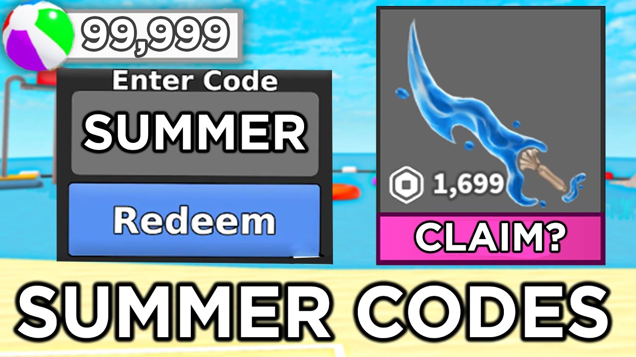 New Codes in MM2 Summer Update ! + Beach Ball Glitch!? (Roblox Murder ...