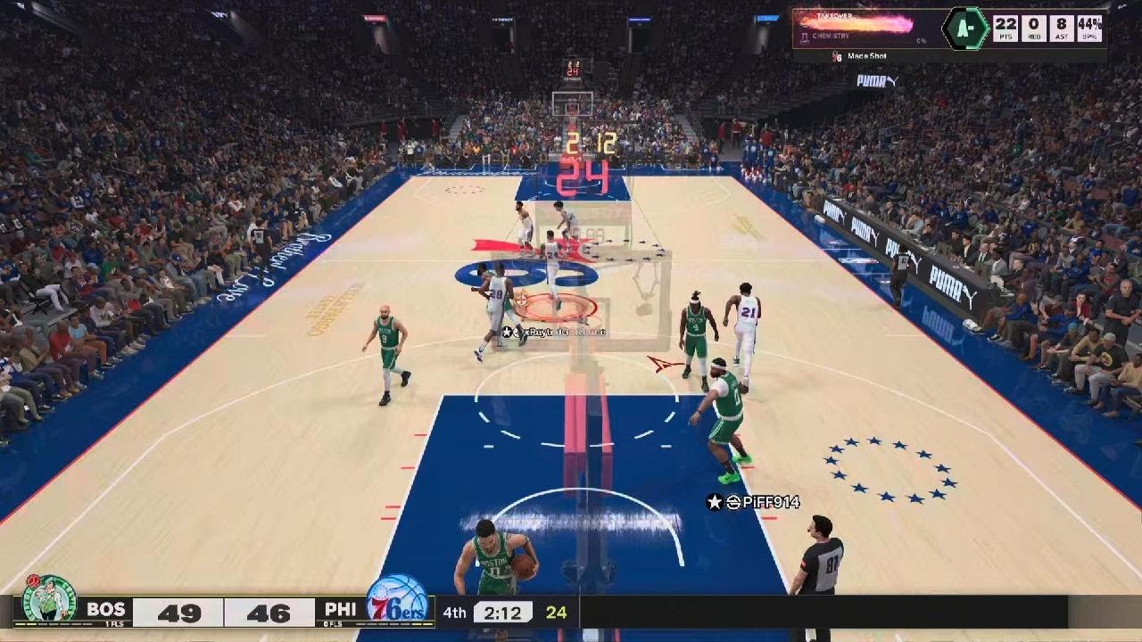 NBA 2K25 Starting 5 Last 2 minutes - YouTube