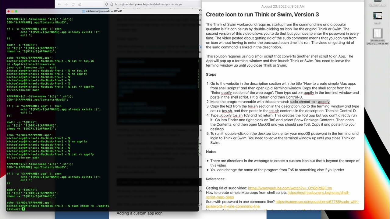 Create icon to run Think or Swim, Version 3 - YouTube