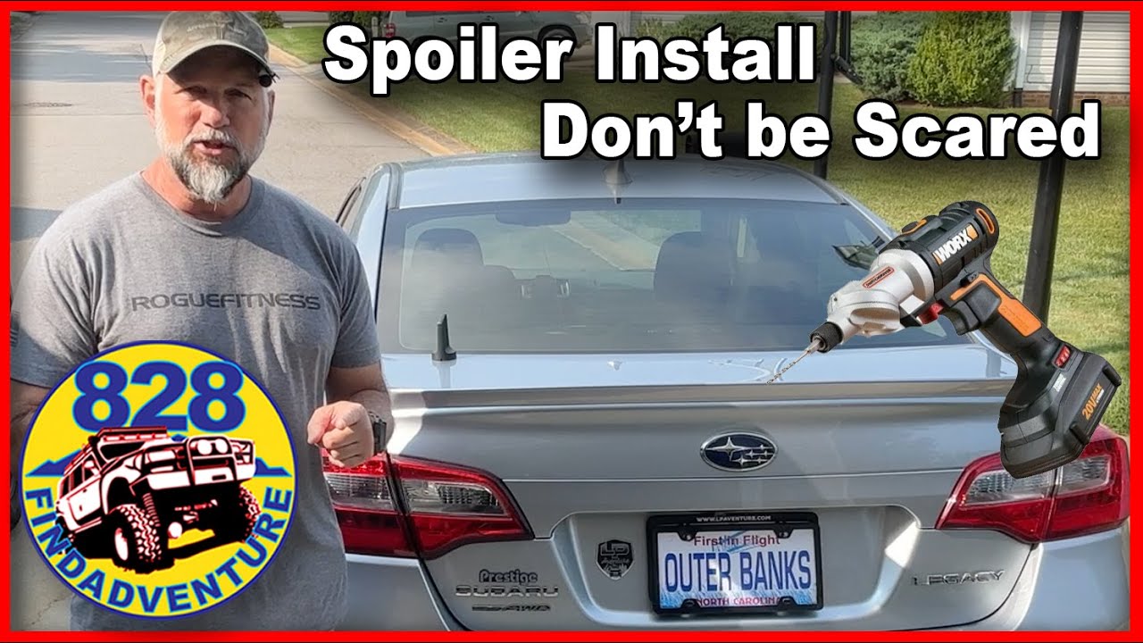 Subaru Legacy spoiler install, don't be scared! - YouTube