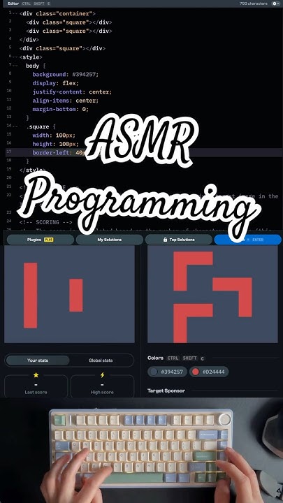 CSS Battle 27th June: ASMR Coding Keyboard Only #coding #asmr #cssbattle #aulaf75 #webdev # ...