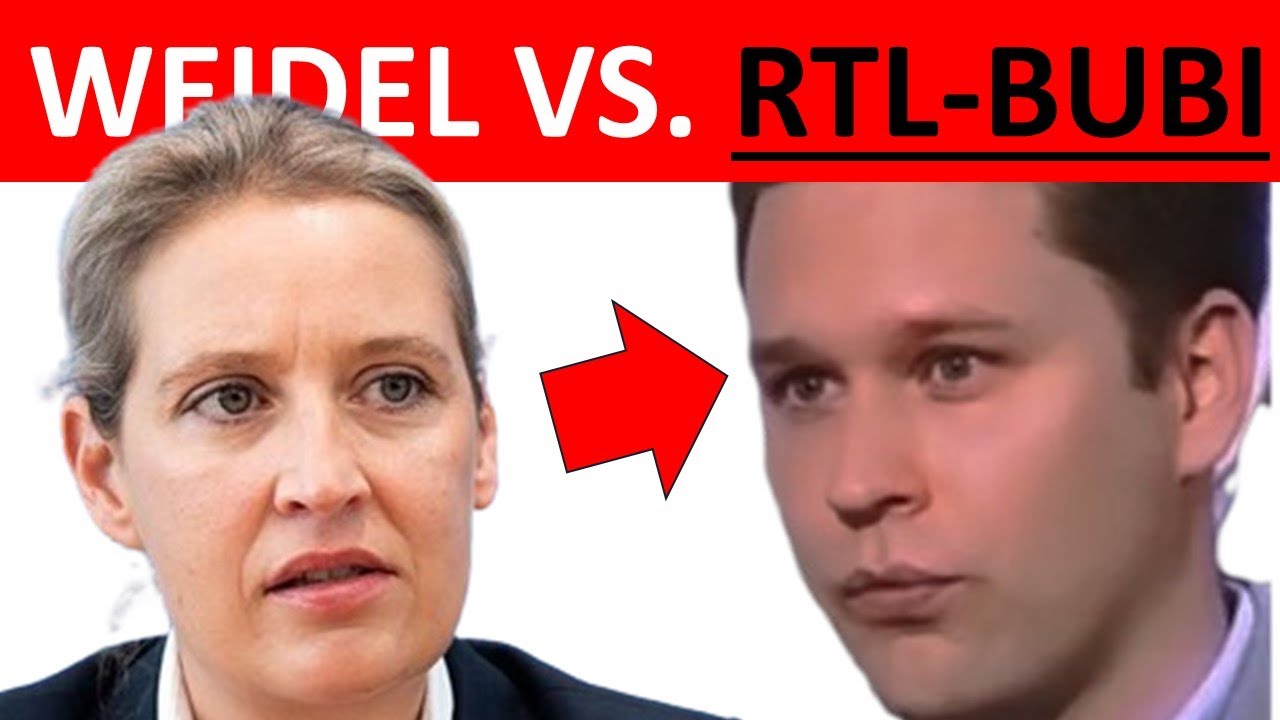 💥DONNERWETTER💥 ALICE WEIDEL GIBT jungem RTL-REPORTER EINE GNADENLOSE ...