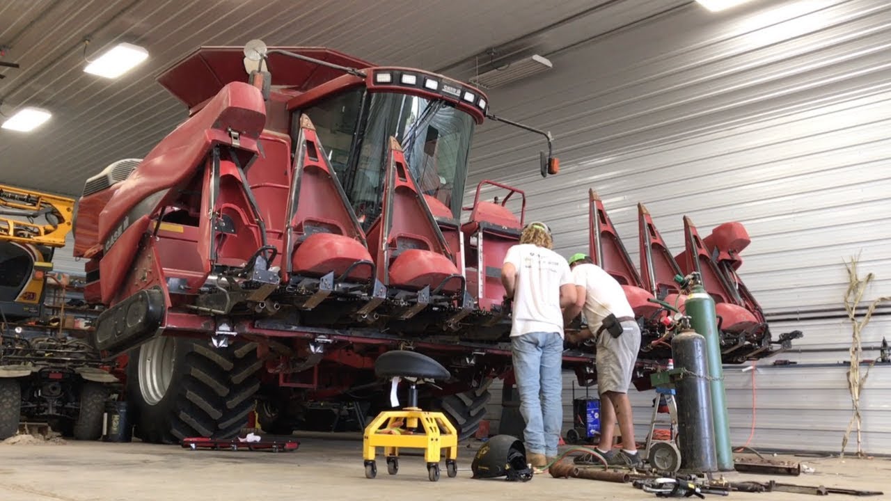 Our Combine CAUGHT ON FIRE?? - YouTube