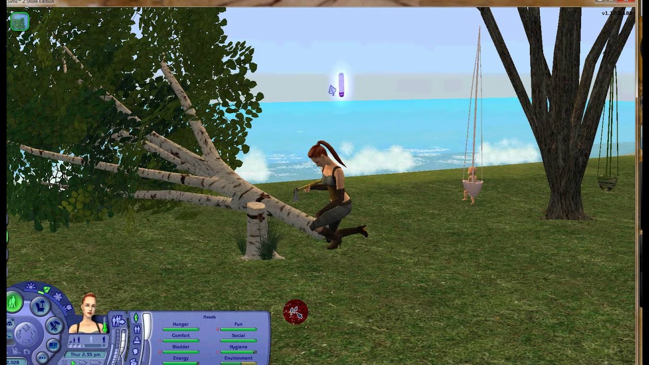 Wood Chopping Fallen Tree - Sims 2 PC - Free Time Required - YouTube