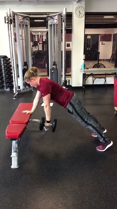 Bench 1-arm Plank w/1-arm DB Row - YouTube