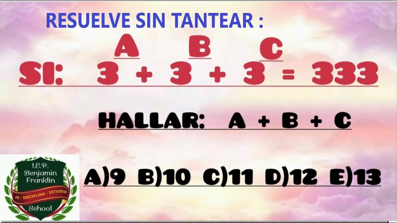 Reto : Resuelve sin tantear ..... - YouTube