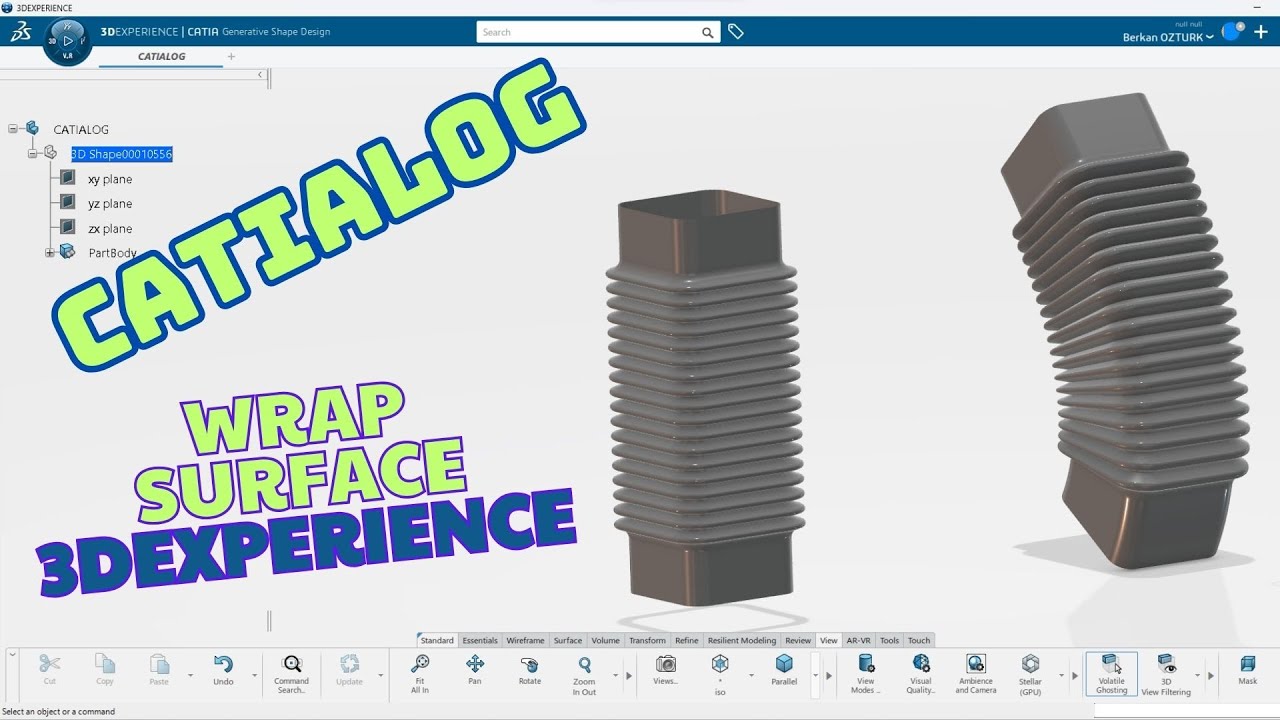 3DExperience - Wrap Surface - CATIA - CATIALOG - YouTube