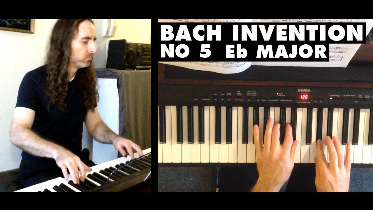 J.S. Bach | Two Part Invention No 5 - Eb Major (BWV 776) - YouTube