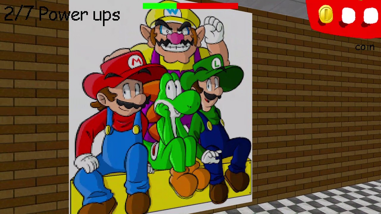 baldi basics mario mod gameplay - YouTube