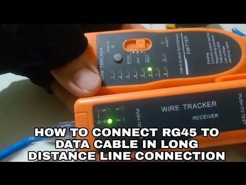 HOW TO CONNECT RG45 TO DATA CABLE IN LONG DISTANCE LINE CONNECTION ...