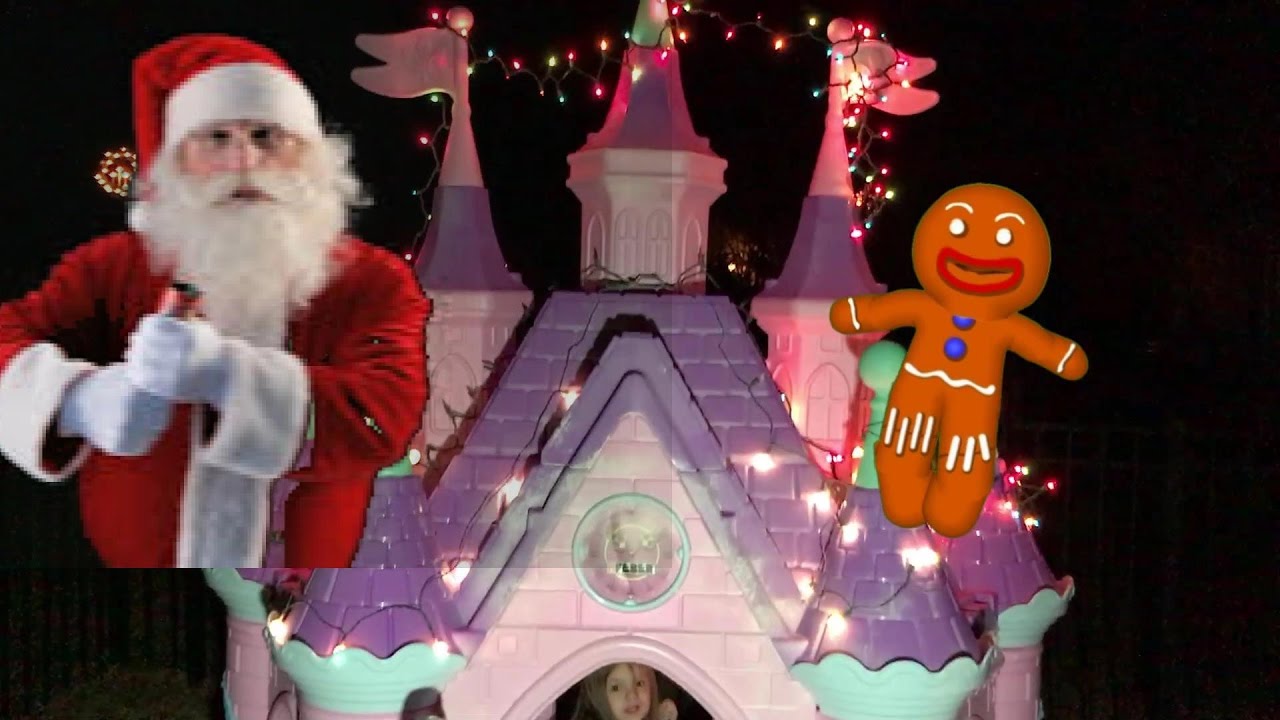 Disney Princess Castle Christmas Santa Claus Gingerbread Man Candy ...