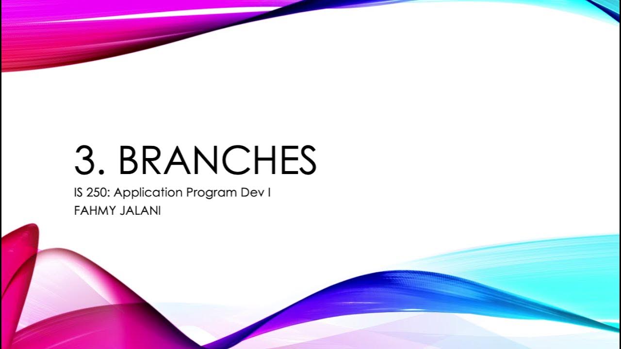 IS250 LECTURE 3 Branches Zybooks - YouTube
