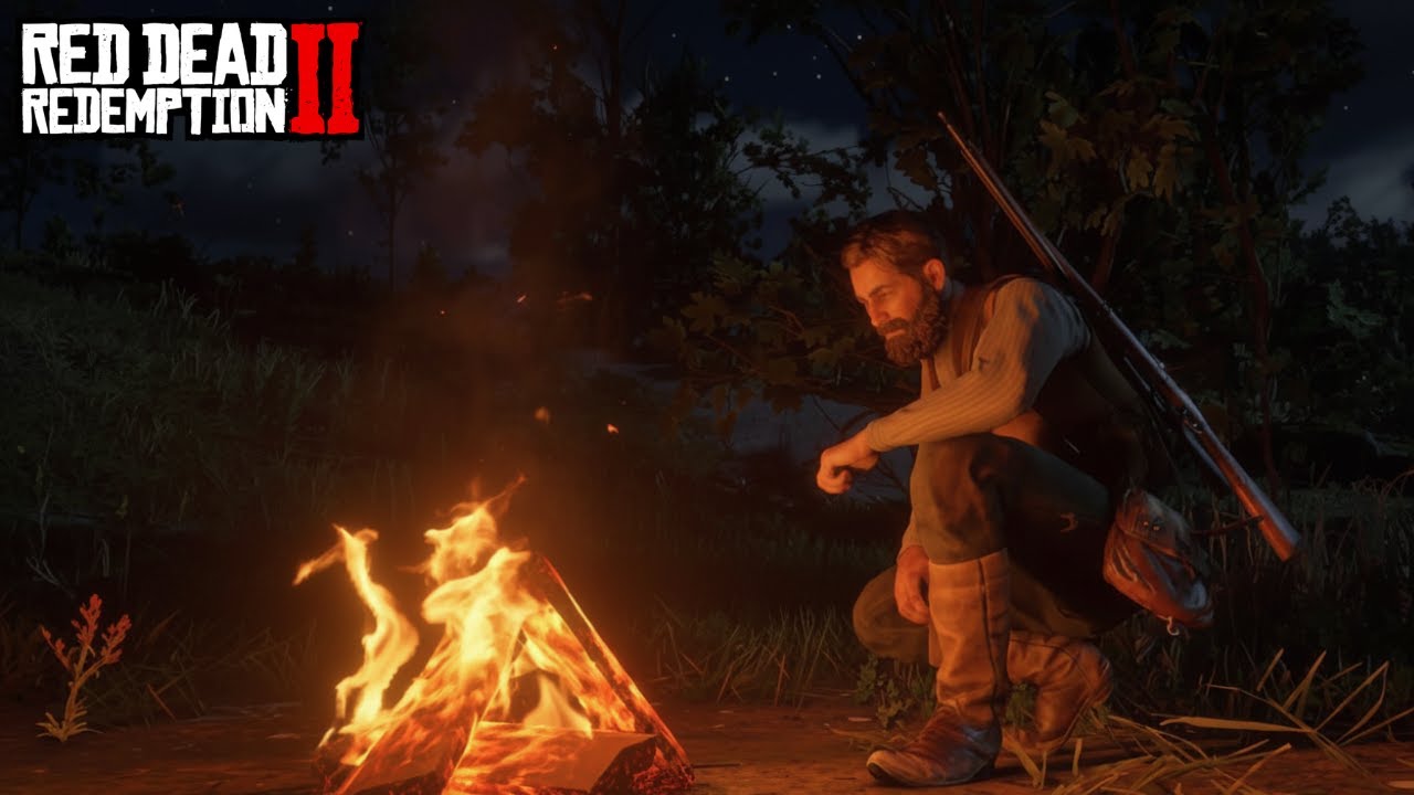 Relaxing RDR2 Night Rain, Campfire & Horse Ride 🌧️🌙 | Calm Gameplay ...