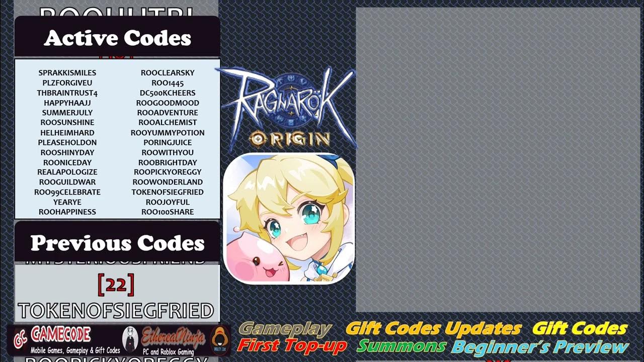 11th New Gift Code Update Ragnarok Origins - YouTube