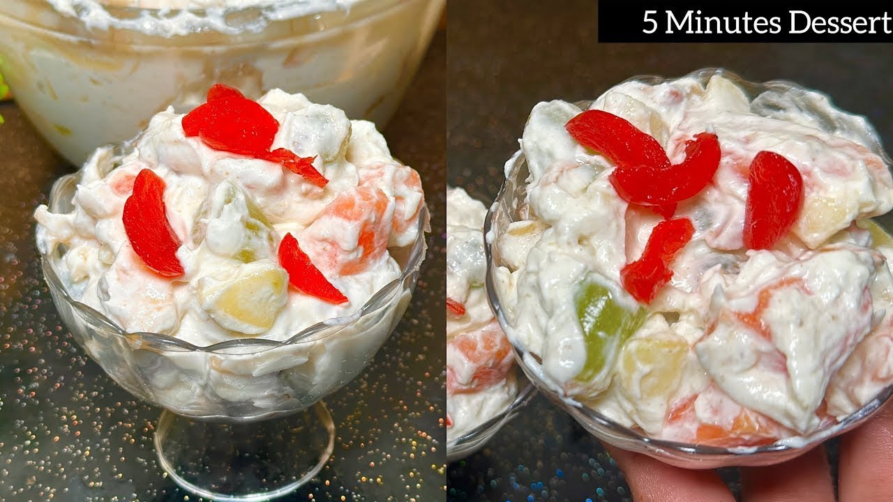 Creamy Fruit Cream Chaat | Fruit Chaat Recipe | Ramadan Chaat Recipe ...