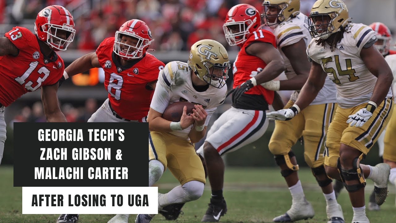 Georgia Tech's Zach Gibson and Malachi Carter after the UGA loss - YouTube