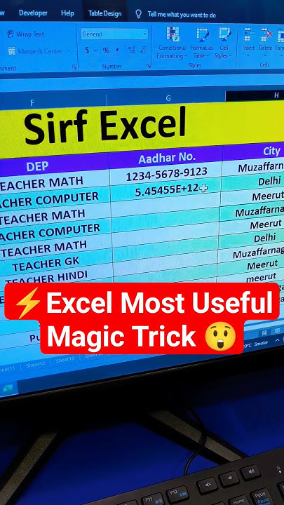 Excel Most Useful Magic Trick🔥😲 #viral #excel #exceltips #computer - YouTube