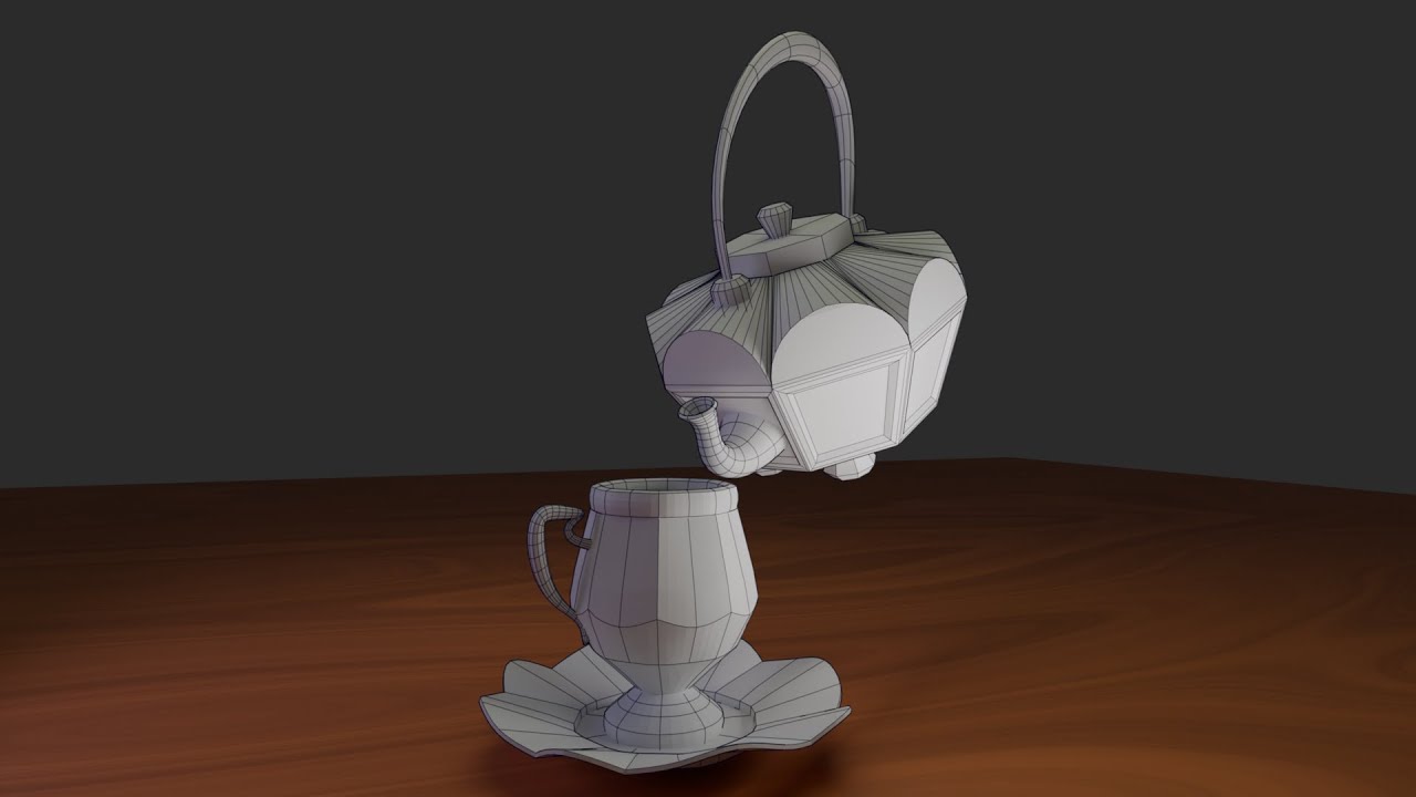3D scene, fluid simulation Tea. - YouTube