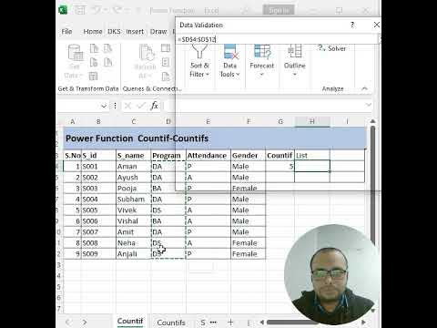#Countif () function using list in Excel @divakarkushwaha9918 - YouTube