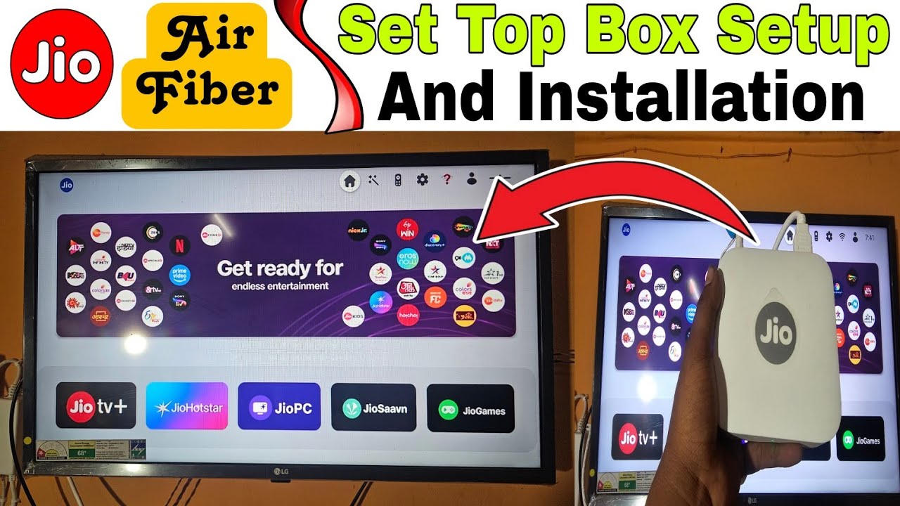 Jio Airfiber Set Top Box installation | Jio Airfiber Set Top Box Review ...