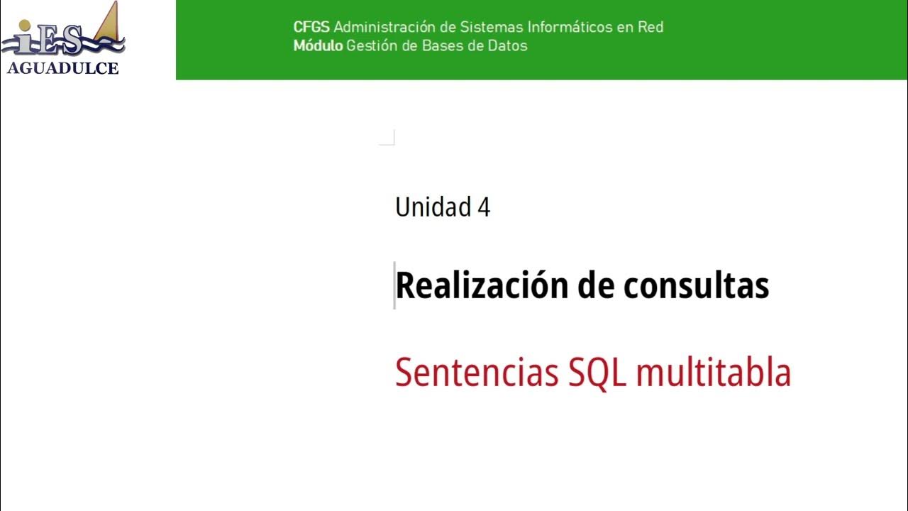 Consultas SQL multitabla explicadas con ejemplos - YouTube