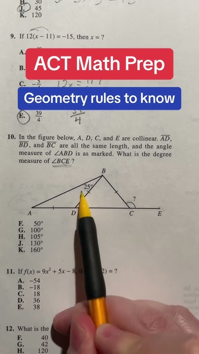Math ACT practice examples 10 #math #actmath - YouTube