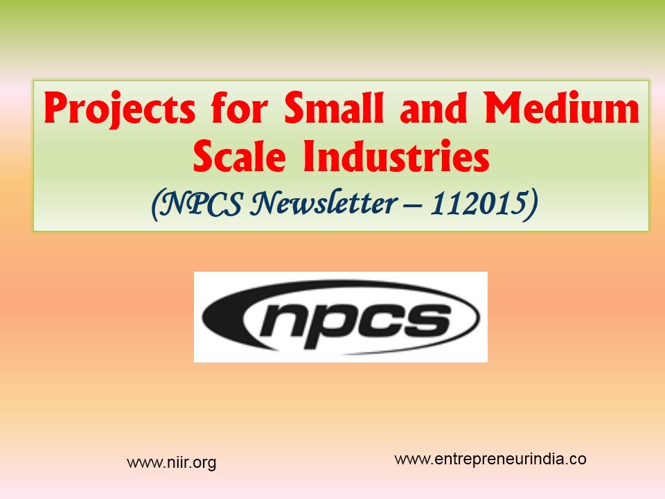 Projects For Small And Medium Scale Industries. - YouTube