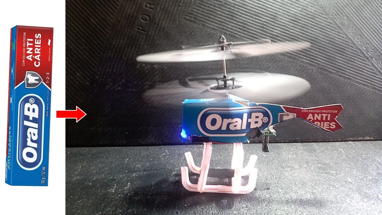 Amazing! How to make a Helicopter out of a Toothpaste Box - YouTube