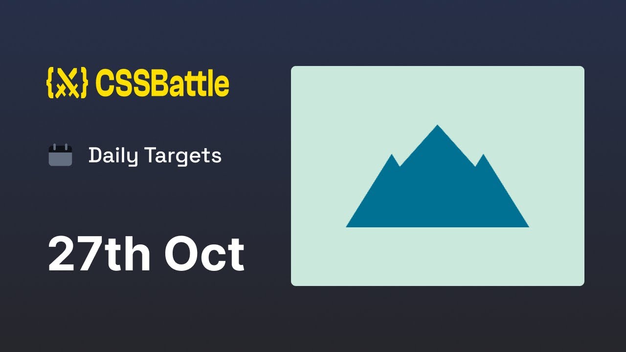 Css Battle Daily Targets 27th October 2023 Solution Css Challenge