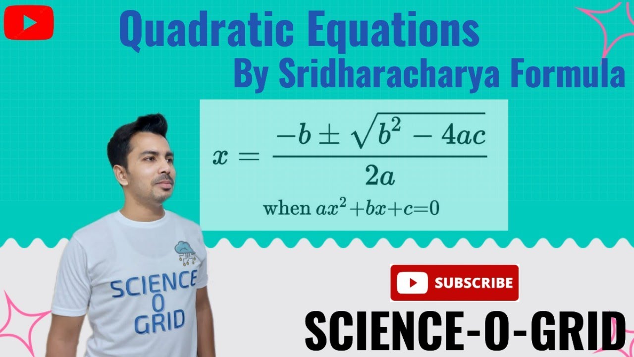 Quadratic Equations | By Sridharacharya Formula | Class 9-10 - YouTube