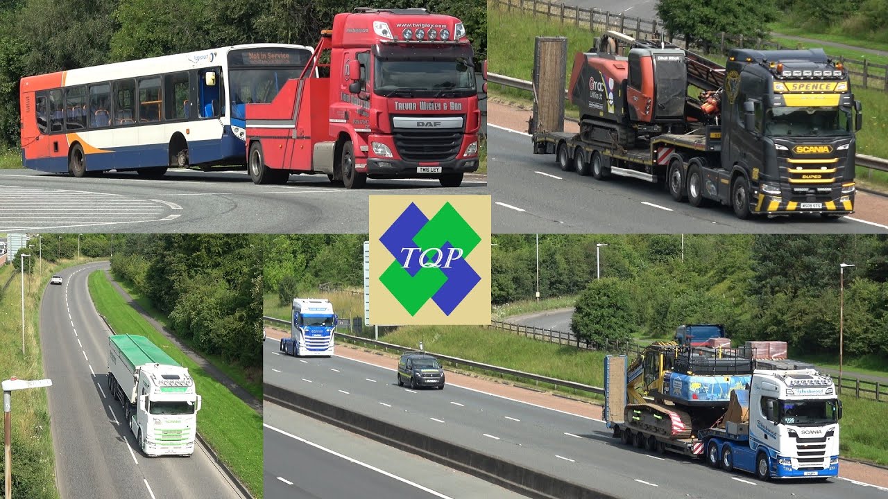 Trucks at Penrith M6 Junction 40 - YouTube