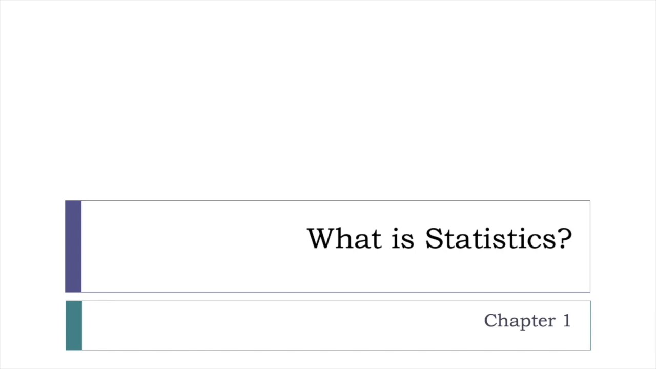 Bus Stats V1- What Is Statistics? (Ch 1 Brief Overview) - YouTube