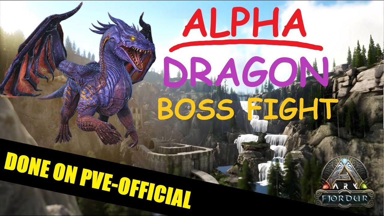 [ARK Fjordur] - ALPHA Dragon Fight [OFFICIAL SERVER] - YouTube