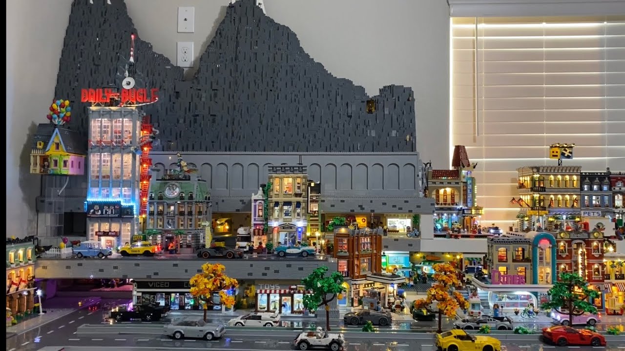 Lego city update 16! I added a night scene to the city! - YouTube