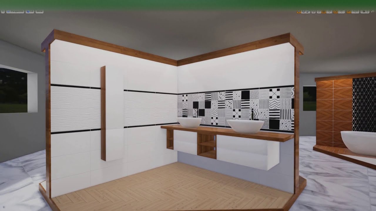 Bathroom Collection Tiles Displays - Unreal Engine 4 - YouTube