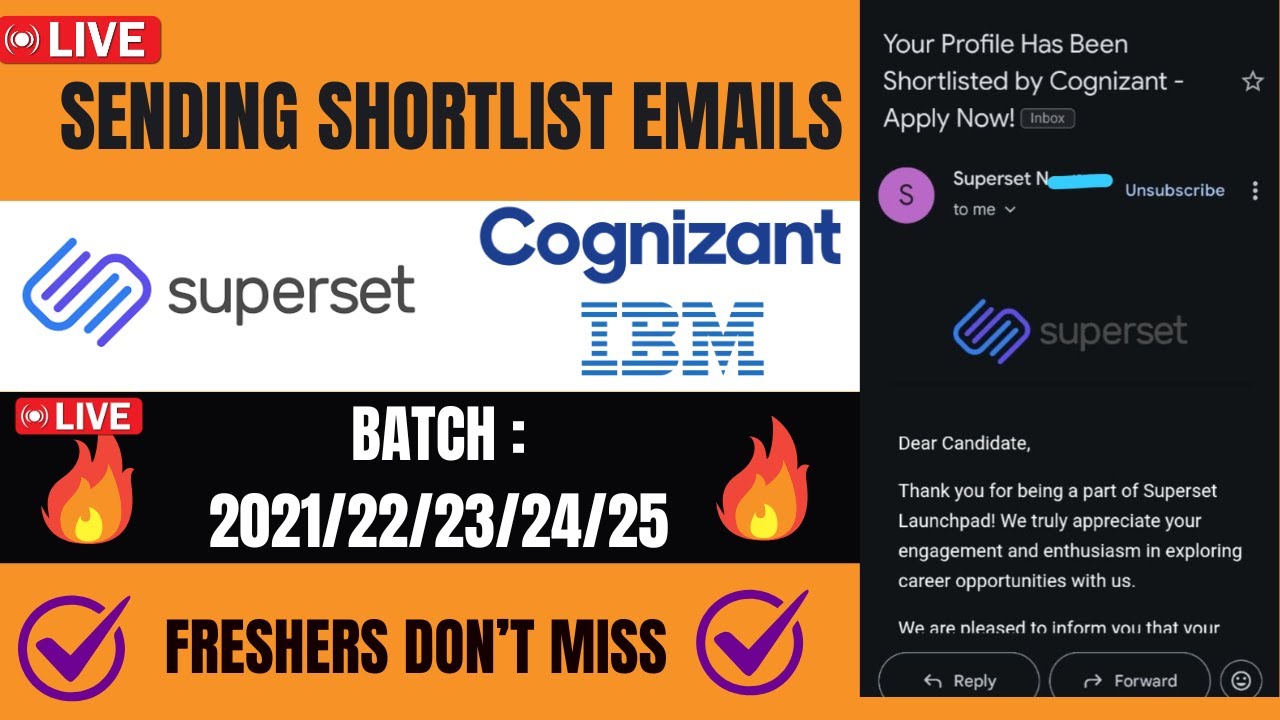 Finally Cognizant Sending Shortlist Emails | IBM, S&P Global, ABB ...
