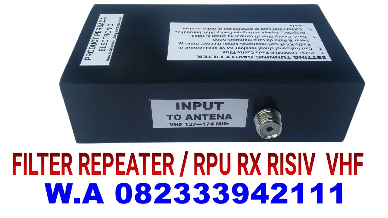 FILTER REPEATER HT RIG VHF - YouTube
