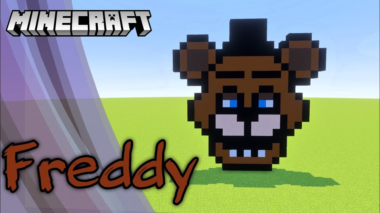 Minecraft Pixel Art Tutorial - Freddy Fazbear (Five nightsatFreddy's ...