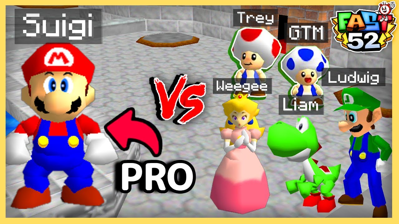 Suigi & Squeex vs Ludwig, GTM, Liam, Treybordo, Weegee (1v5) in Super ...