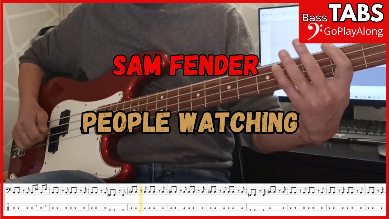 Sam Fender - People Watching (Play Along Tabs Bass Cover) - YouTube