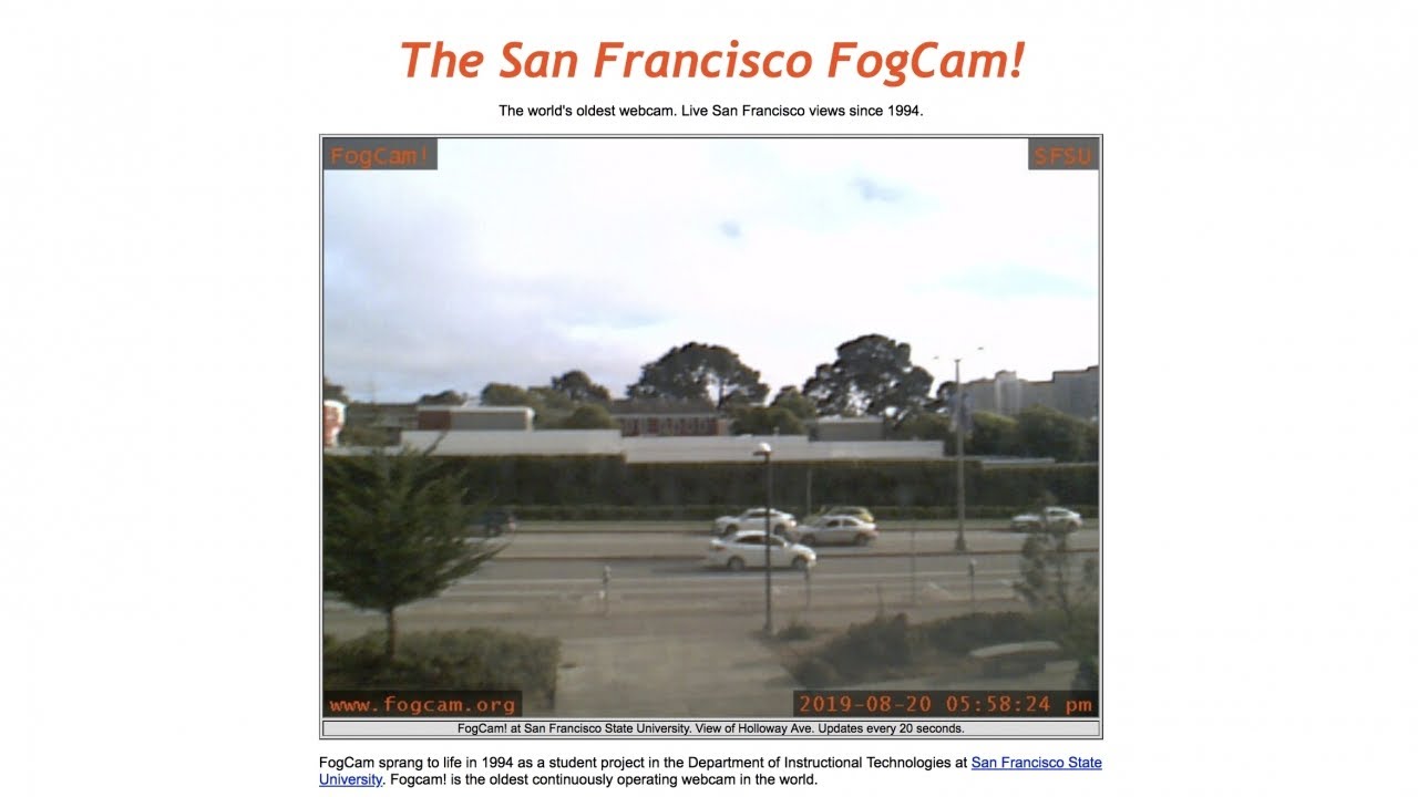 San Francisco's FogCam will be switched off soon - YouTube
