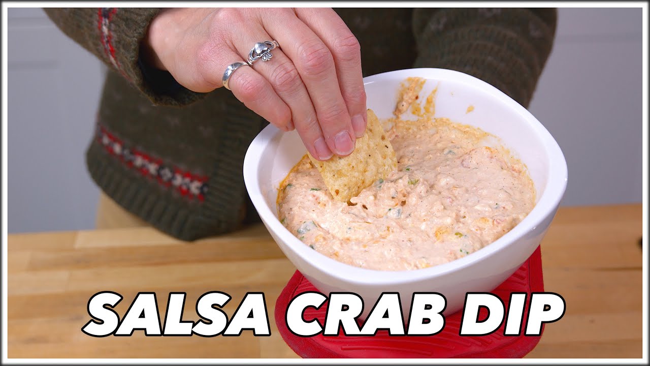 Salsa Cream Cheese Crab Dip Recipe - From The Side Of The Fridge - YouTube