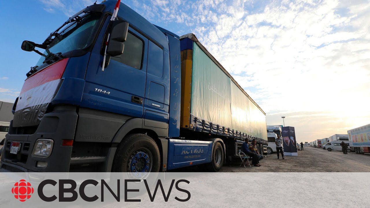 Gaza receives its largest humanitarian aid delivery since Oct. 7 - YouTube