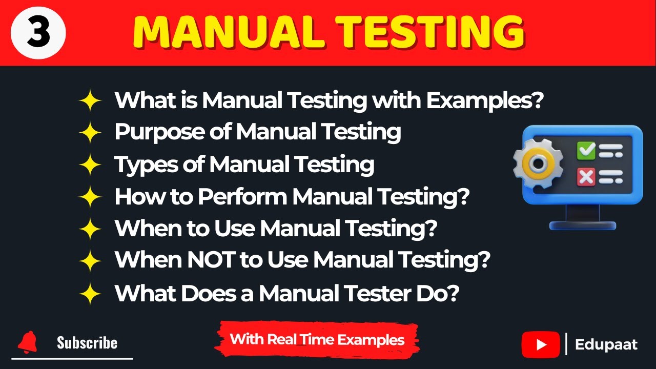 Manual Testing Explained with Real-Time Example | Learn Software ...