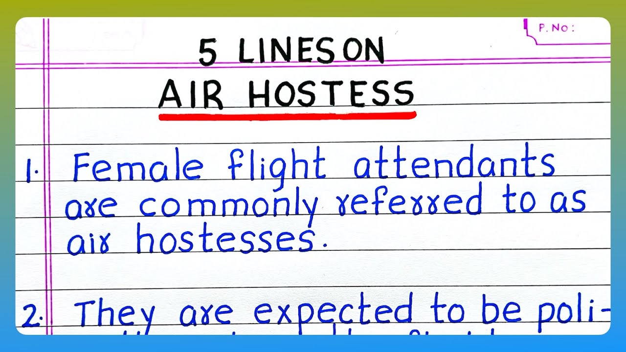 Few Lines on AIR HOSTESS | 5 | Five Lines on AIR HOSTESS | About AIR ...