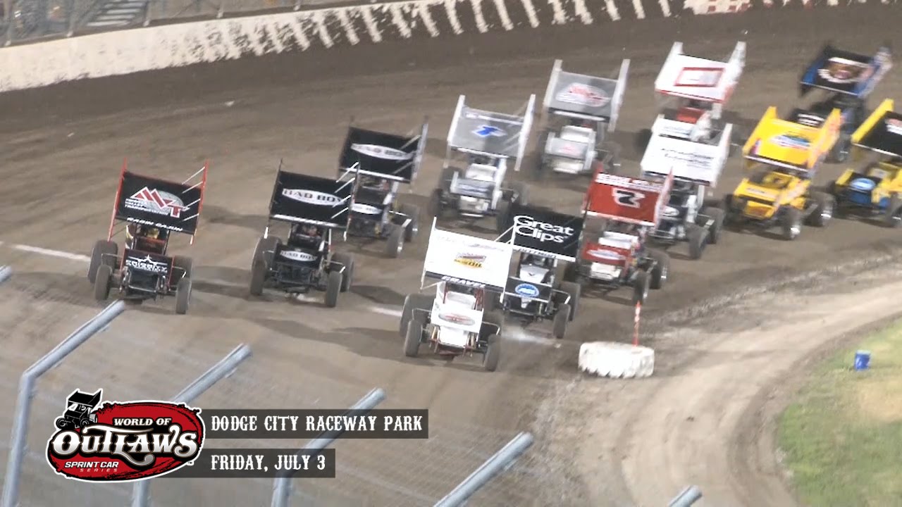 Highlights: World of Outlaws Sprint Cars Dodge City Raceway Park July ...