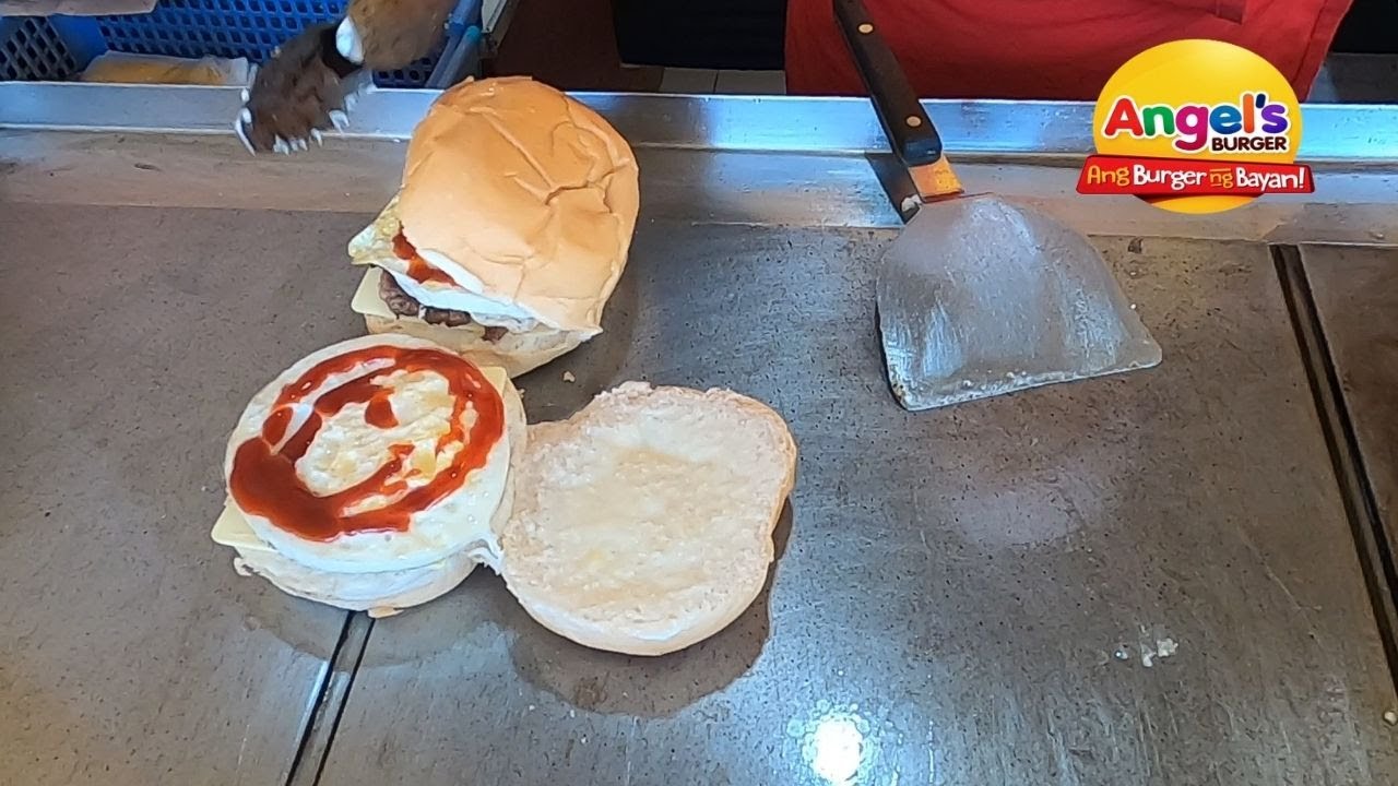 FILIPINO STREET FOOD | BURGER NG BAYAN SA PINAS!!! - YouTube