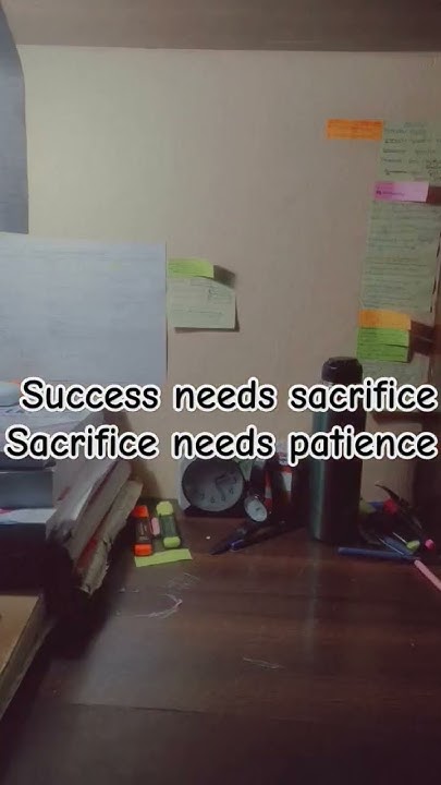 Success needs sacrifice #study #motivation - YouTube
